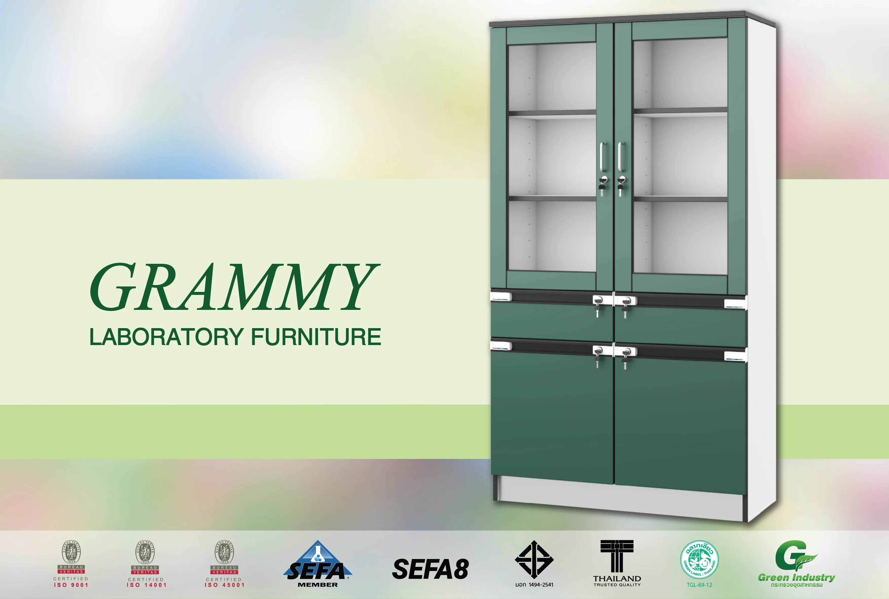 ตู้เก็บอุปกรณ์วิทยาศาสตร์ - Model : CB2-WG